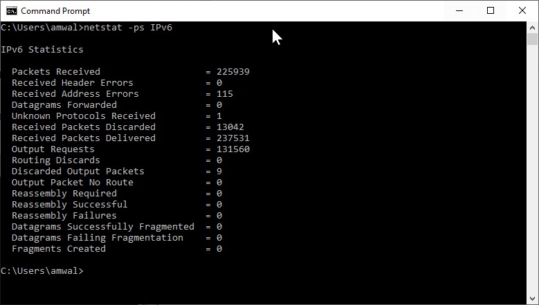 IPv6 Windows Command Line Examples - CellStream, Inc.