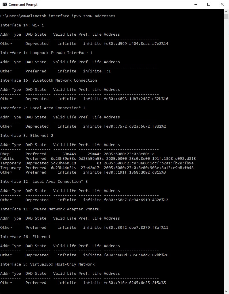 IPv6 Windows Command Line Examples - CellStream, Inc.