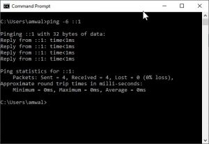 IPv6 Windows Command Line Examples - CellStream, Inc.