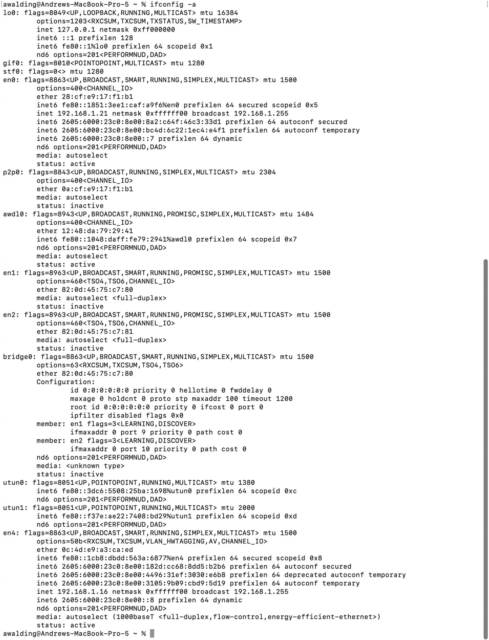 IPv6 MacOS Command Line Examples - CellStream, Inc.