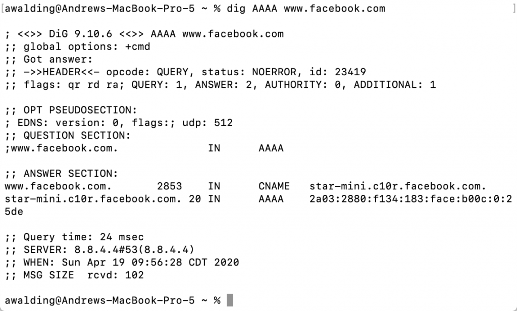 IPv6 MacOS Command Line Examples - CellStream, Inc.
