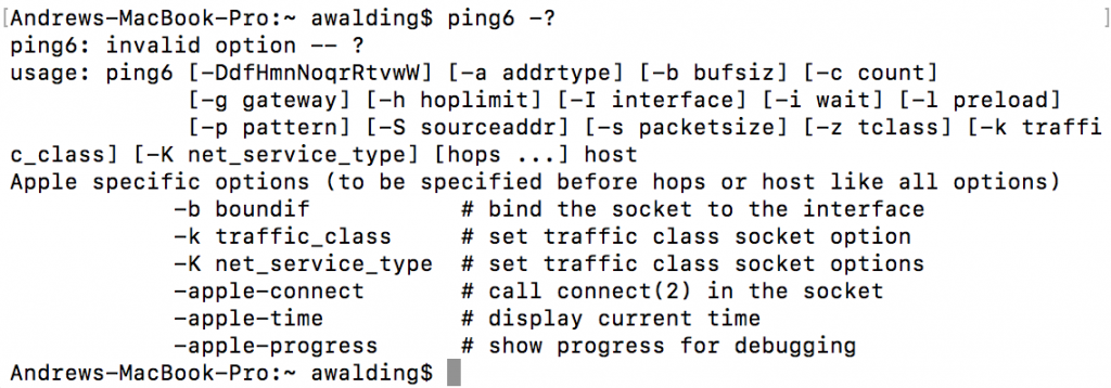 IPv6 MacOS Command Line Examples - CellStream, Inc.