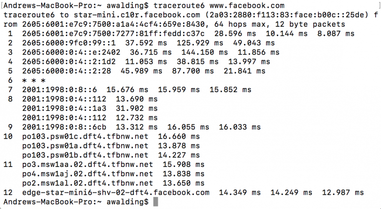 IPv6 MacOS Command Line Examples - CellStream, Inc.