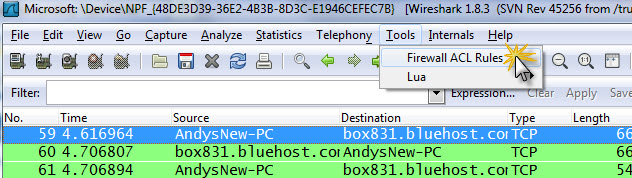 Create ACL and Firewall Rules with Wireshark - CellStream, Inc.