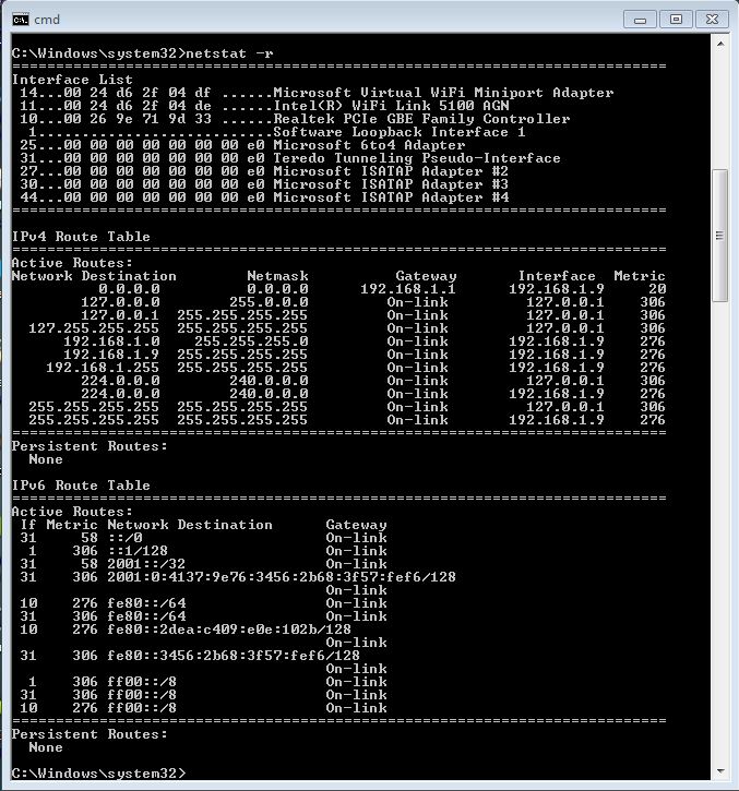 IPv6 Windows Command Line Examples - CellStream, Inc.