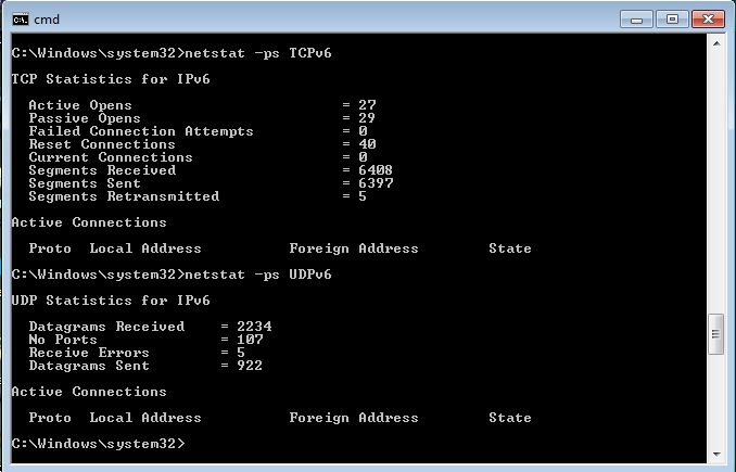 IPv6 Windows Command Line Examples - CellStream, Inc.