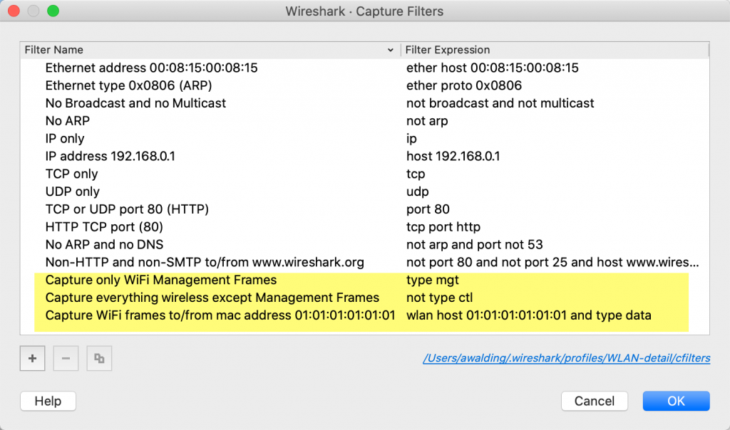 A Wireshark Wi-Fi WLAN Configuration Profile - CellStream, Inc.
