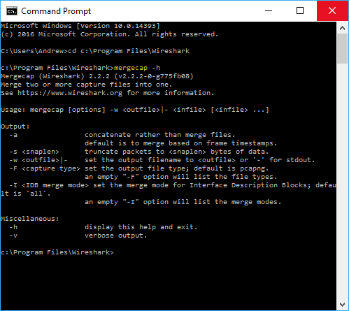 Using the mergecap Tool to Merge Packet Captures - CellStream, Inc.