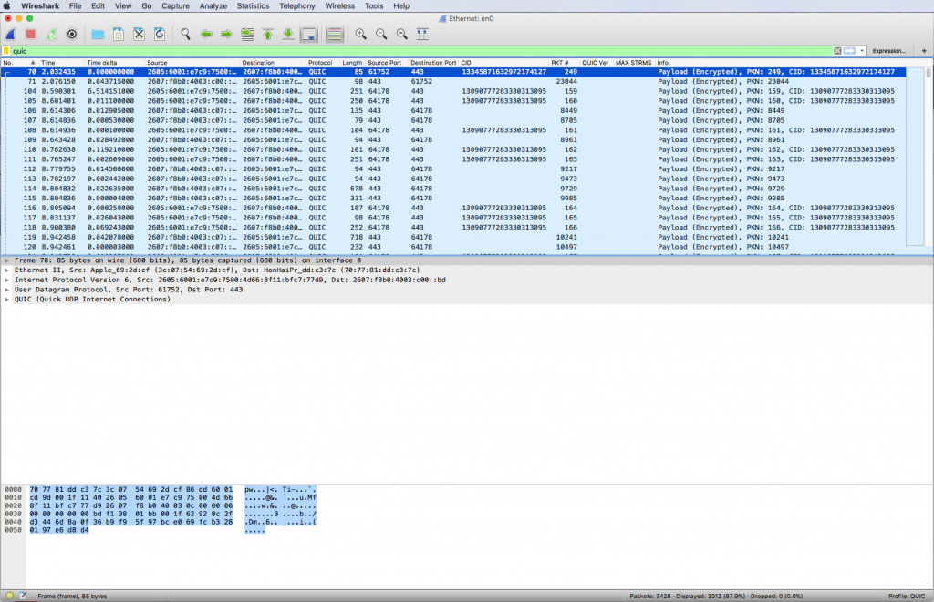 Using Wireshark to Analyze QUIC Traffic - CellStream, Inc.