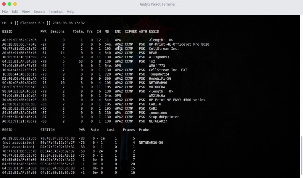 Wi-Fi Network Monitoring & Manipulation in Parrot Linux - CellStream, Inc.