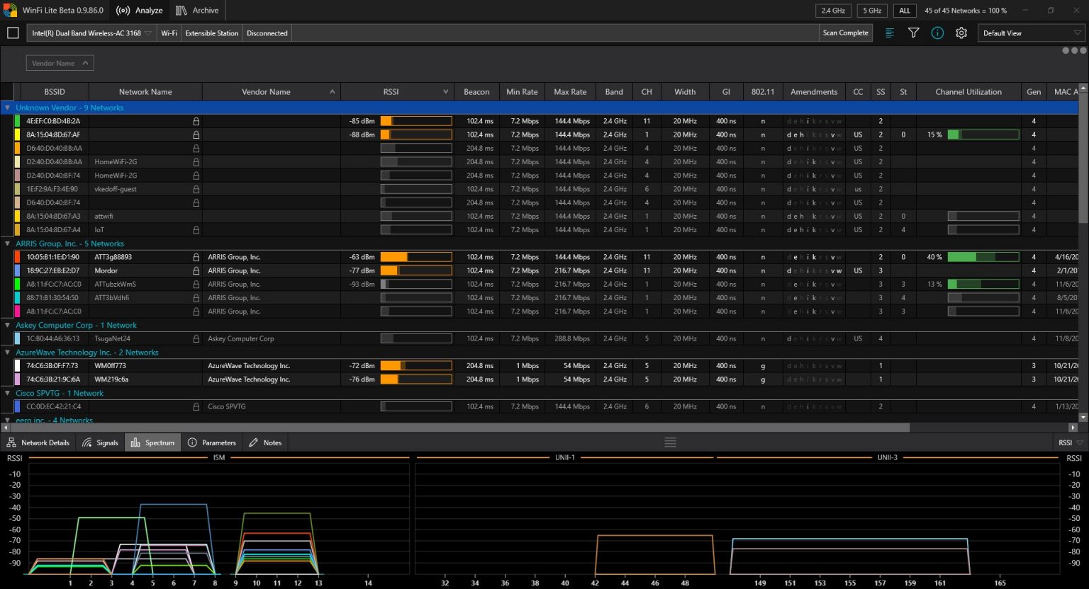 Fantastic New Free Wi-Fi Analyzer for Windows - WinFi Lite - CellStream ...