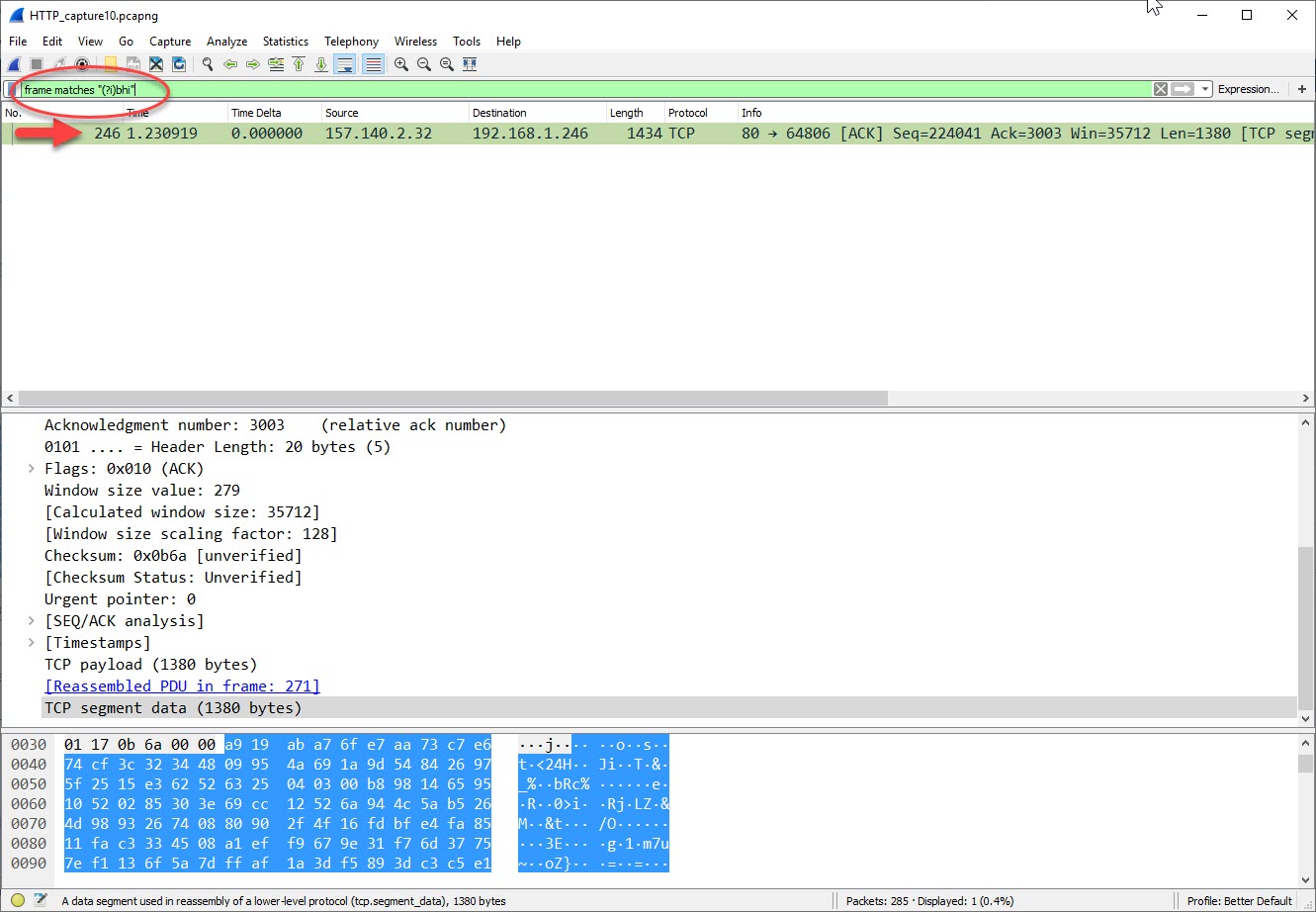 Finding Text Strings in Wireshark Captures - CellStream, Inc.