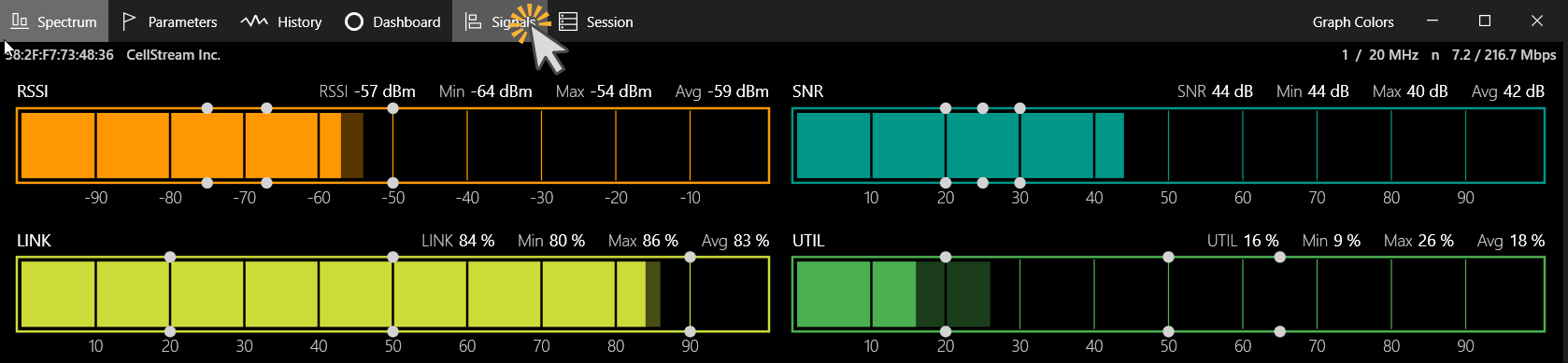 Fantastic Free Wi-Fi Analyzer for Windows - WinFi - CellStream, Inc.