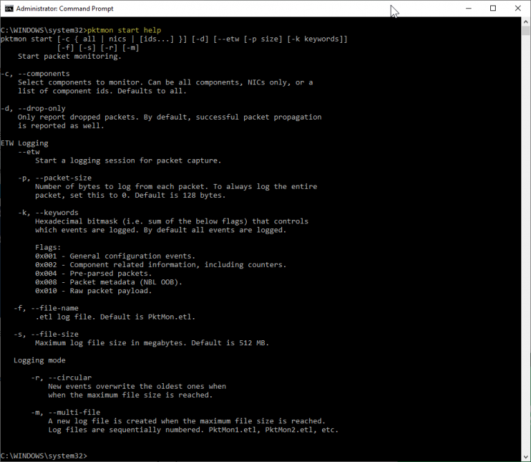 Packet Capture in Windows using pktmon.exe - CellStream, Inc.