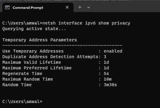 Messing Around with IPv6 Temporary Addresses in Windows - CellStream, Inc.