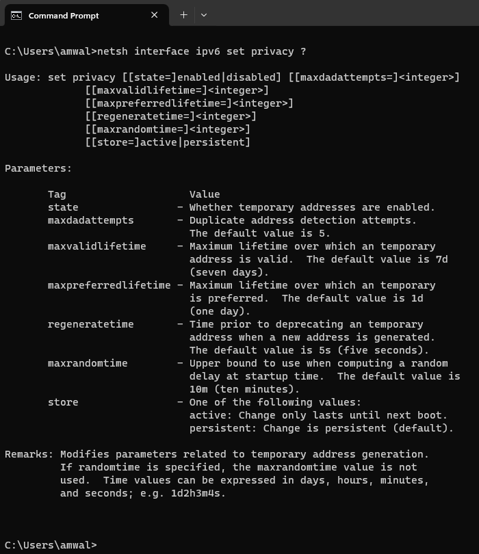 Messing Around with IPv6 Temporary Addresses in Windows - CellStream, Inc.