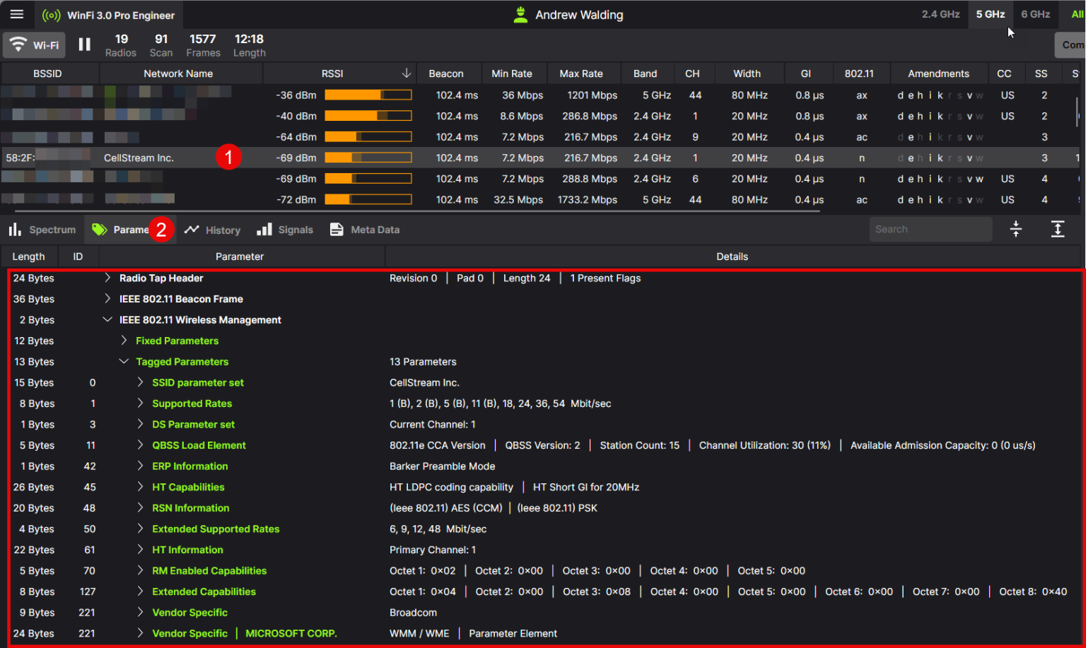 Capturing Wi-Fi Beacon Frames with WinFi - CellStream, Inc.