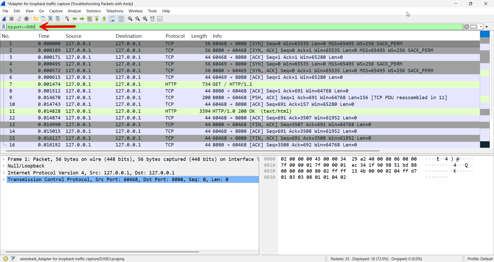 What is the Adapter for loopback traffic capture in Wireshark ...